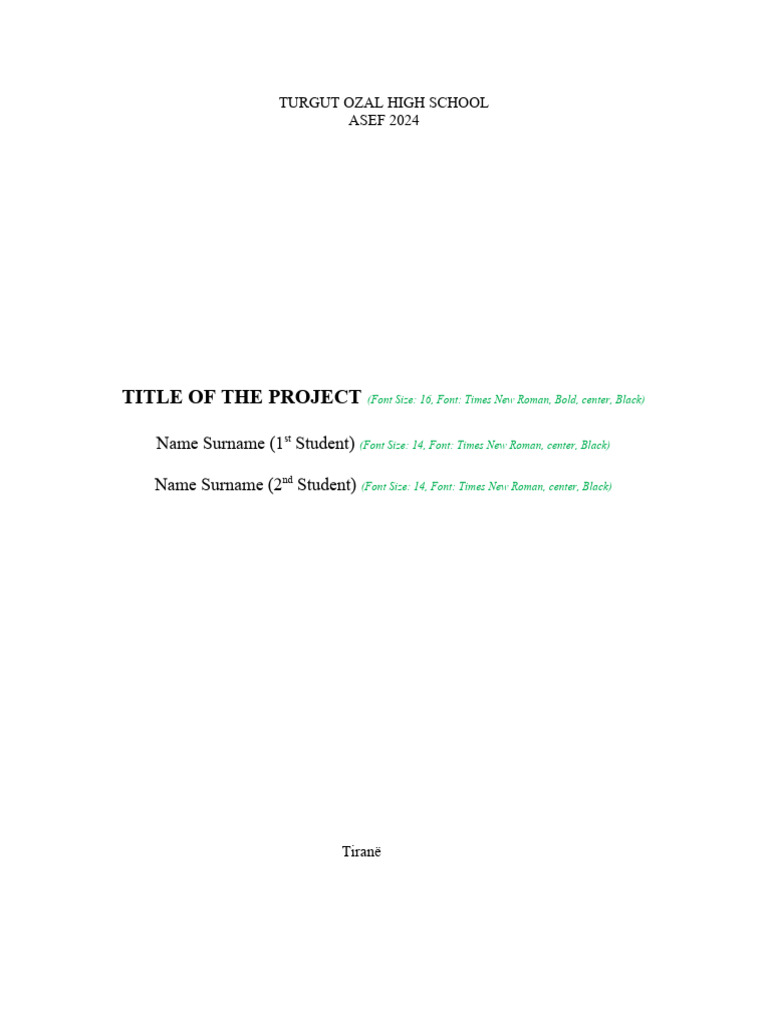 ASEF Social Sciences Project Description Paper Template | PDF | Times ...
