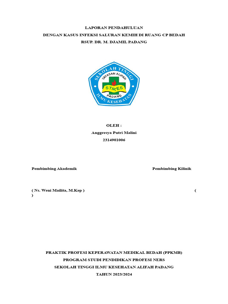 LP ISK Ruang CP Bedah | PDF