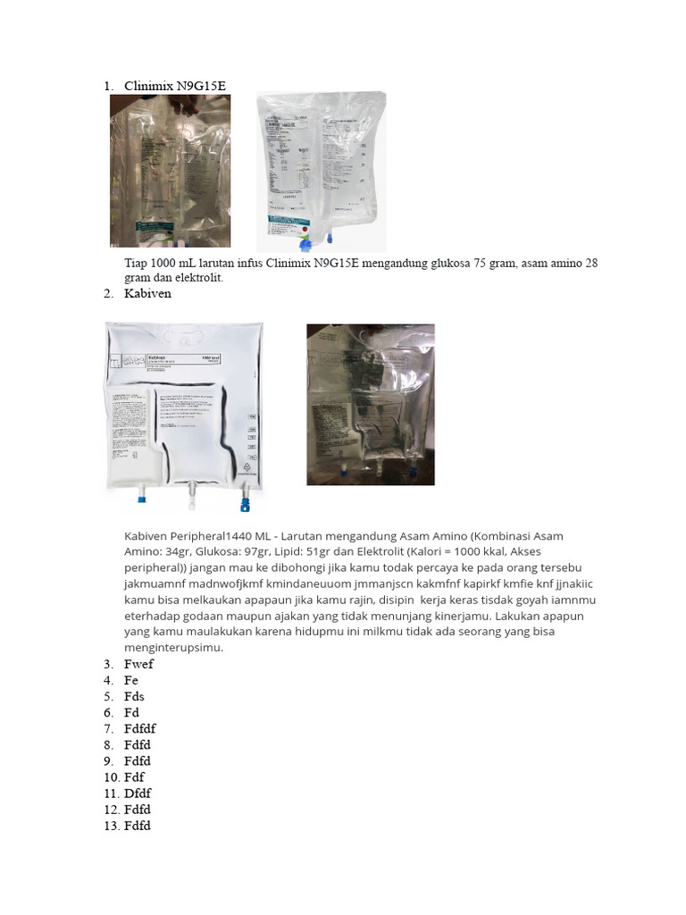 Clinimix N9G15E | PDF