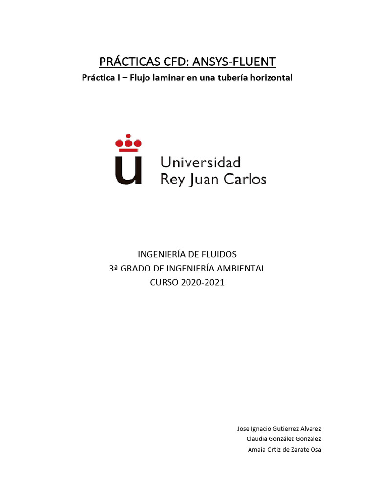 Prácticas CFD - Ansysfluent | PDF | Fricción | Ingeniería mecánica