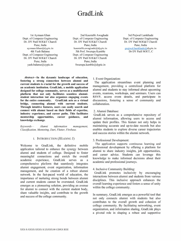 GradLink Paper | PDF