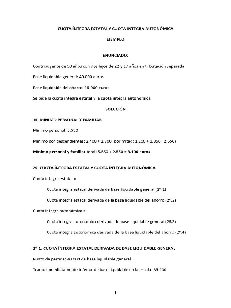 Ejemplo Cuota Integra | PDF