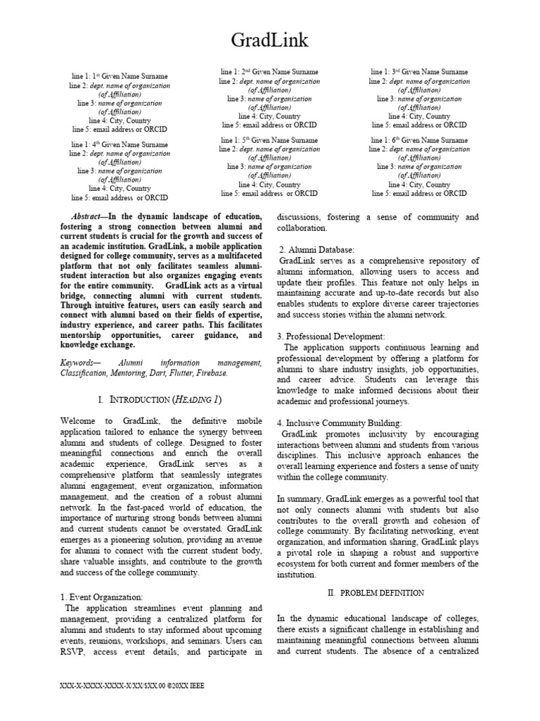 GradLink - IEEE PAPER | Download Free PDF | Software Development Process | Cloud Computing