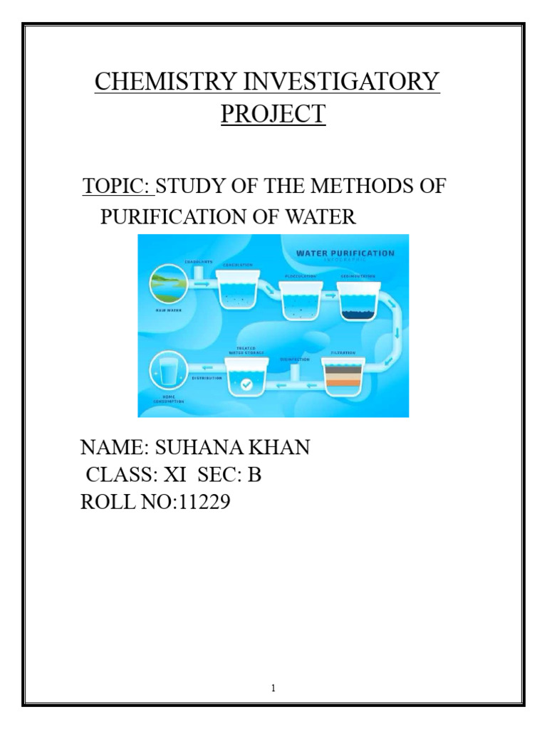 CHEMISTRY PROJECT 31 | PDF | Water Purification | Chemistry