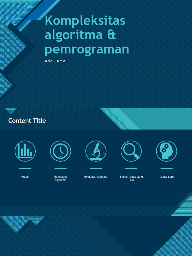Kompleksitas & Evaluasi Algoritma | PDF | Metode & Bahan Ajar ...