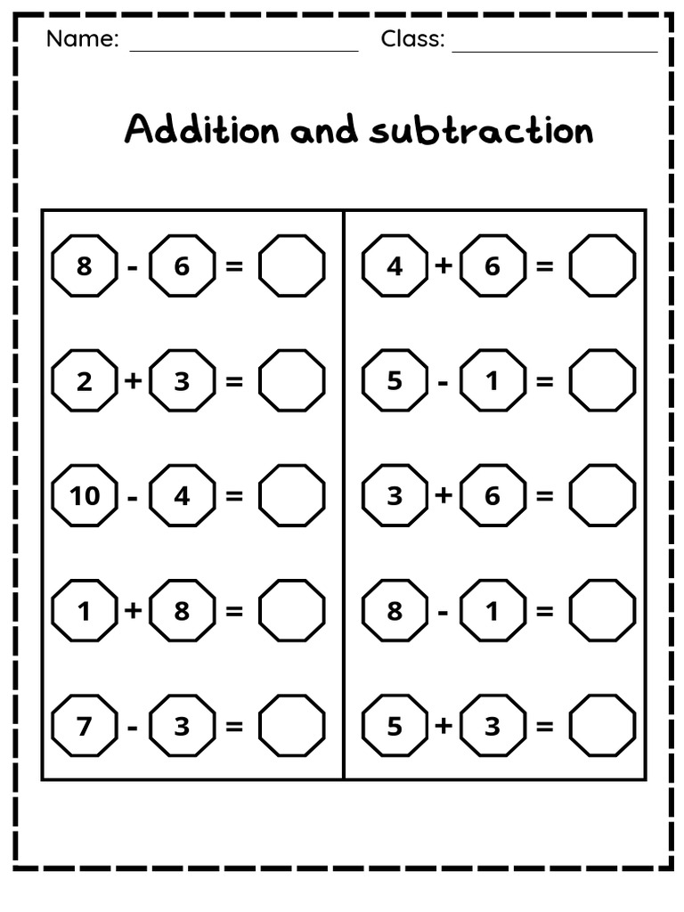 Addition and Subtraction | PDF | Teaching Methods & Materials
