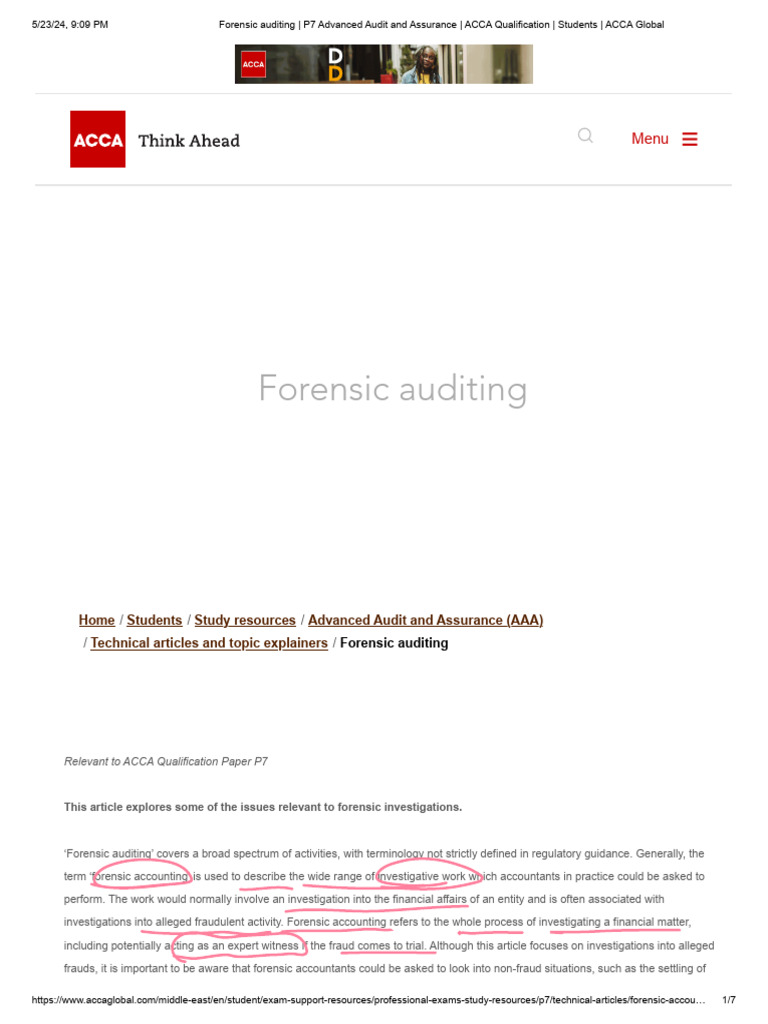 Forensic audit | PDF | Fraud | Audit