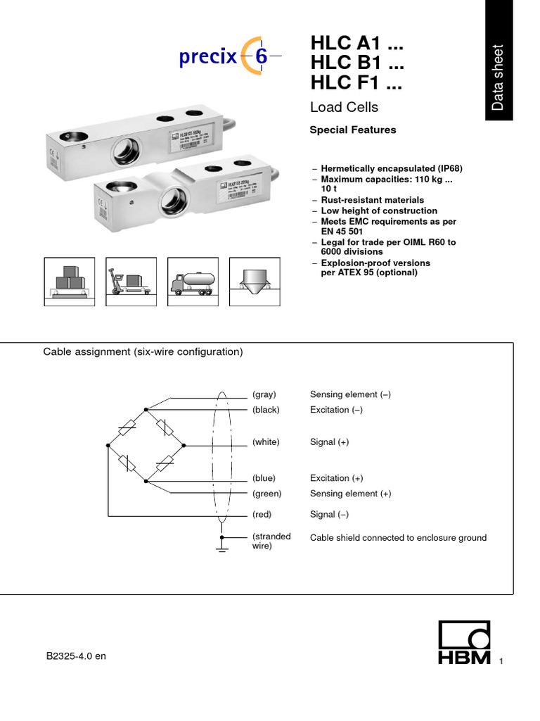 HBM HLC... load cell | PDF | Electrical Resistance And Conductance | Electrical Engineering