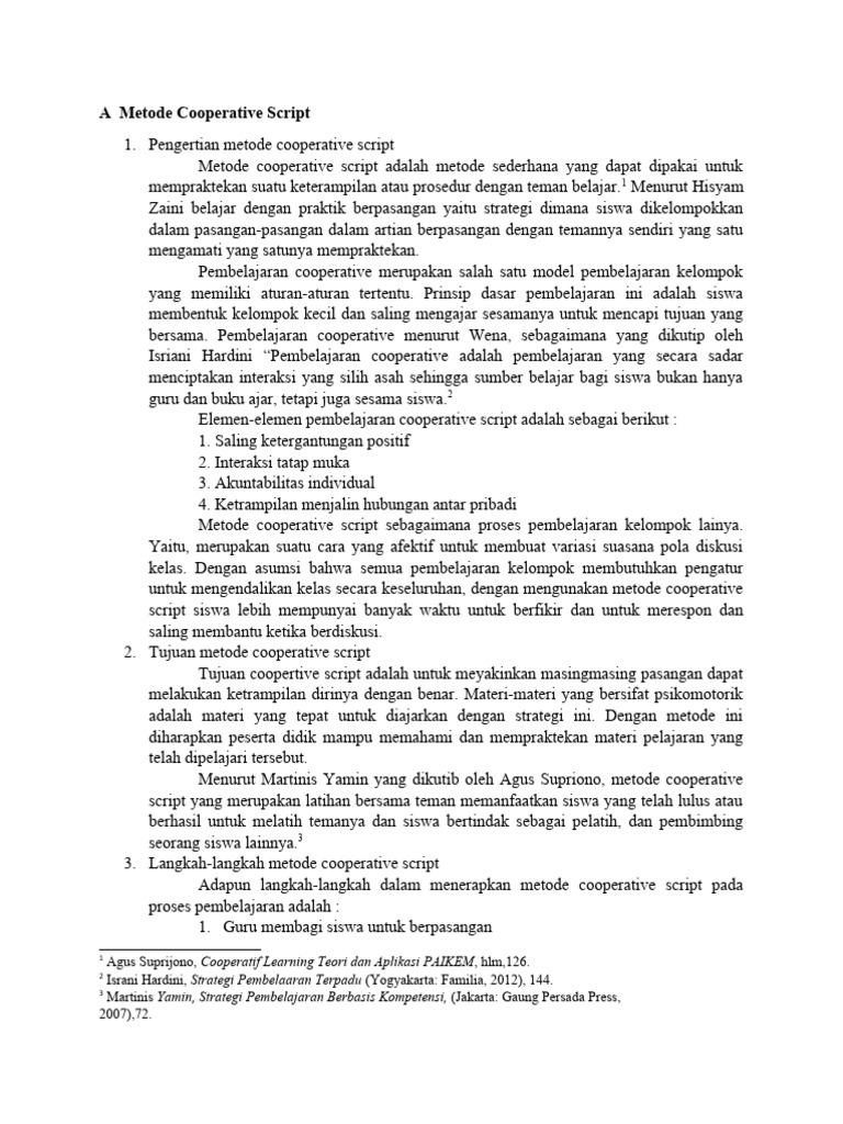 Metode Cooperative Script | PDF