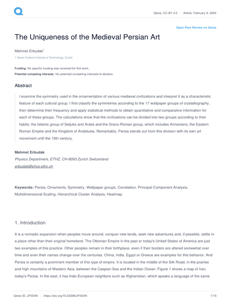 The Uniqueness of The Medieval Persian Art | PDF | Principal Component ...