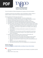 Boarding House Rules and Regulations | PDF