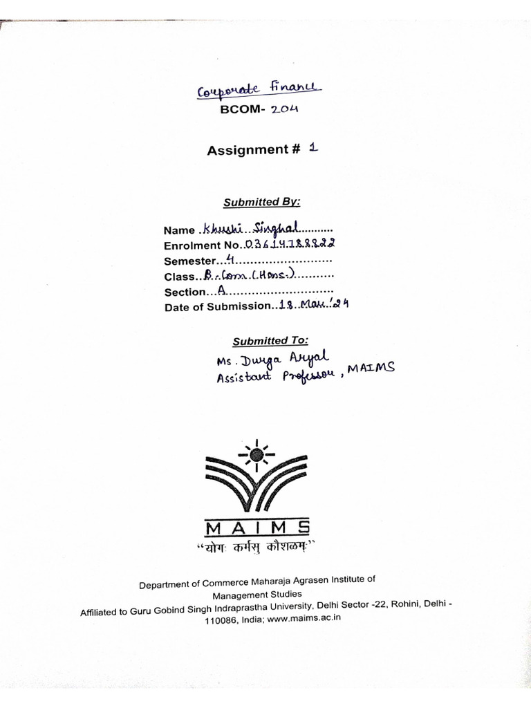 CF Assignment-01 | PDF