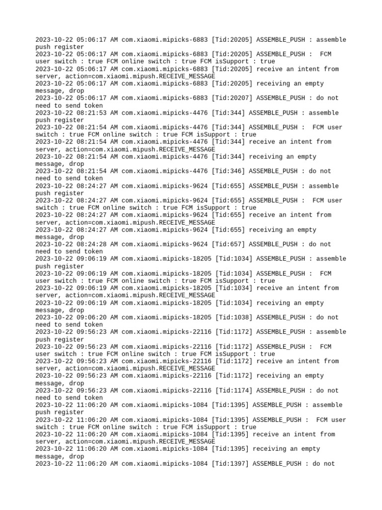 Xiaomi Push Log Analysis | PDF | Xiaomi | Information Technology
