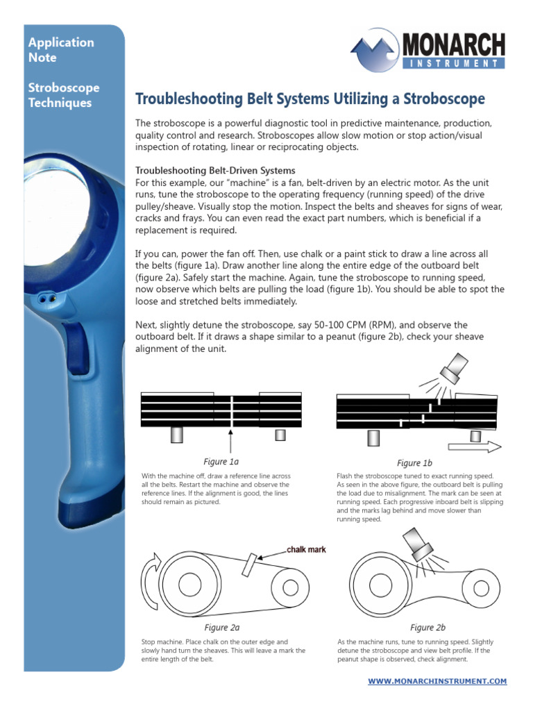 App Note - Stroboscope Techniques 1 - Troubleshooting Belt Sys | PDF | Belt (Mechanical ...