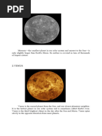 Poem-Planet Roll Call | PDF | Planets | Solar System