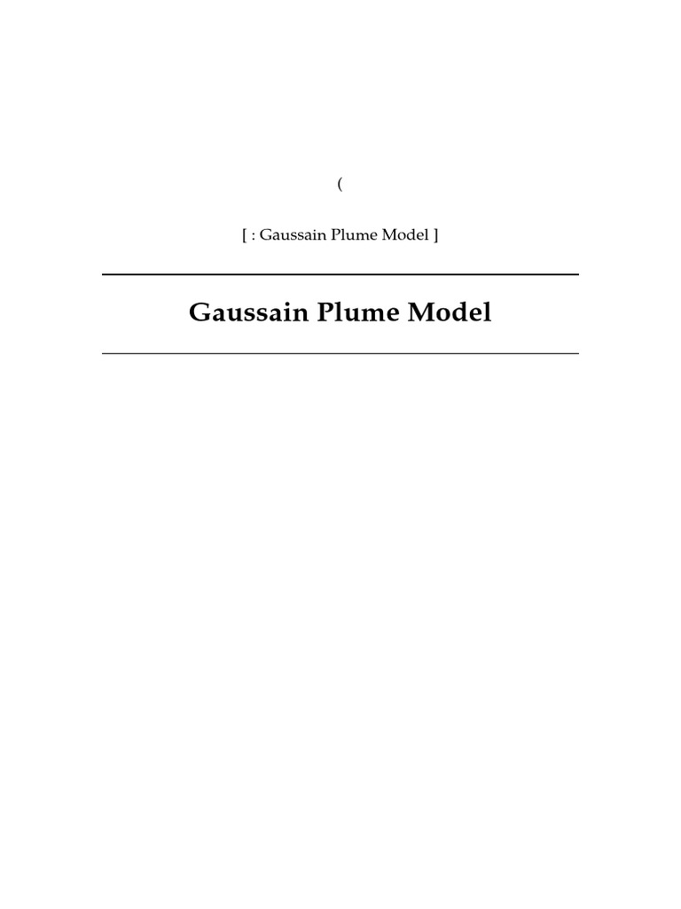 Gaussian Plume Model Analysis | PDF
