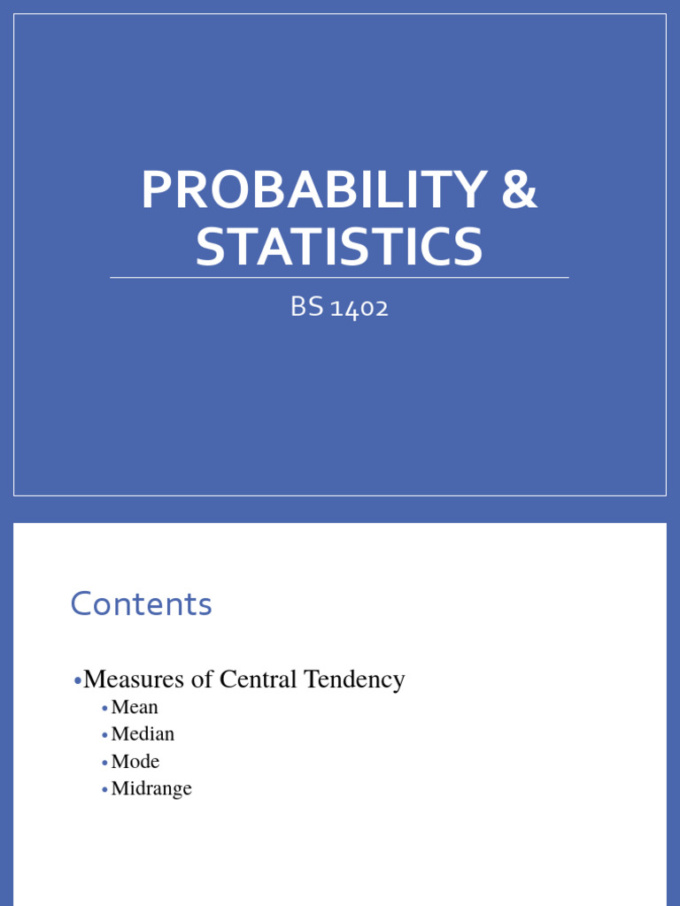 Probability Statistics Lecture 3 | PDF