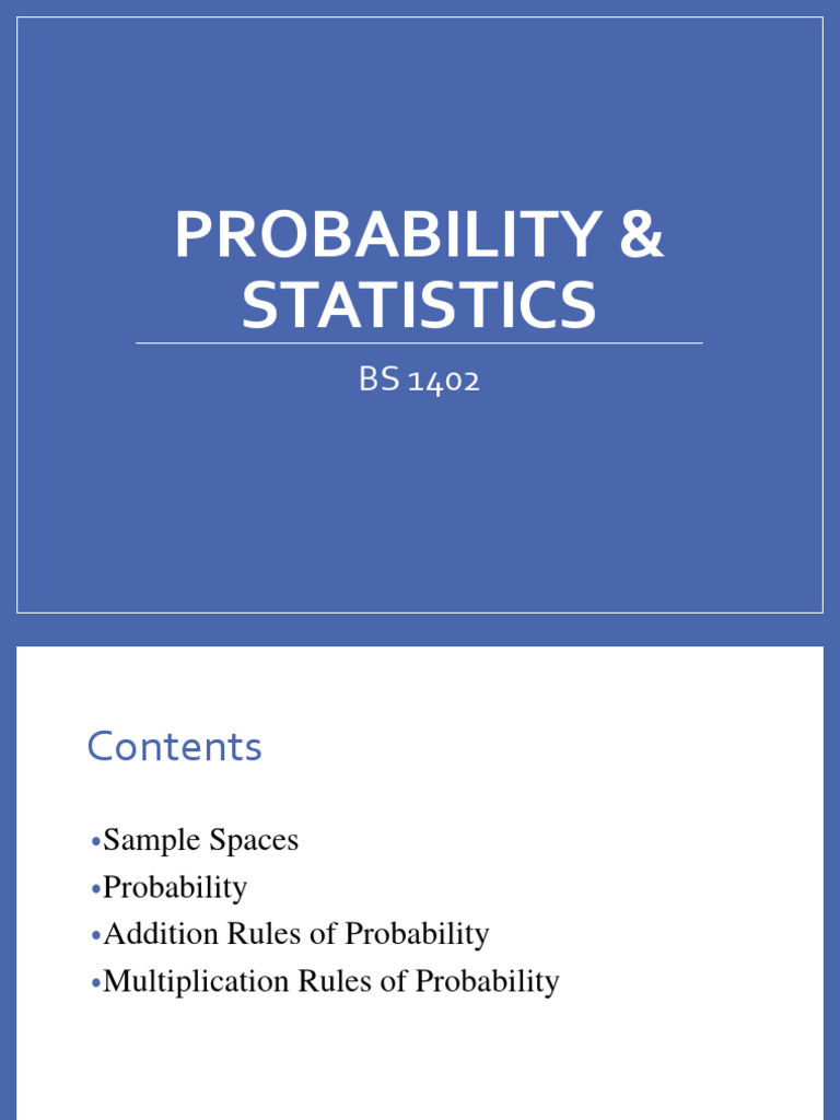 Probability Statistics Lecture 5 | PDF | Probability | Probability Theory