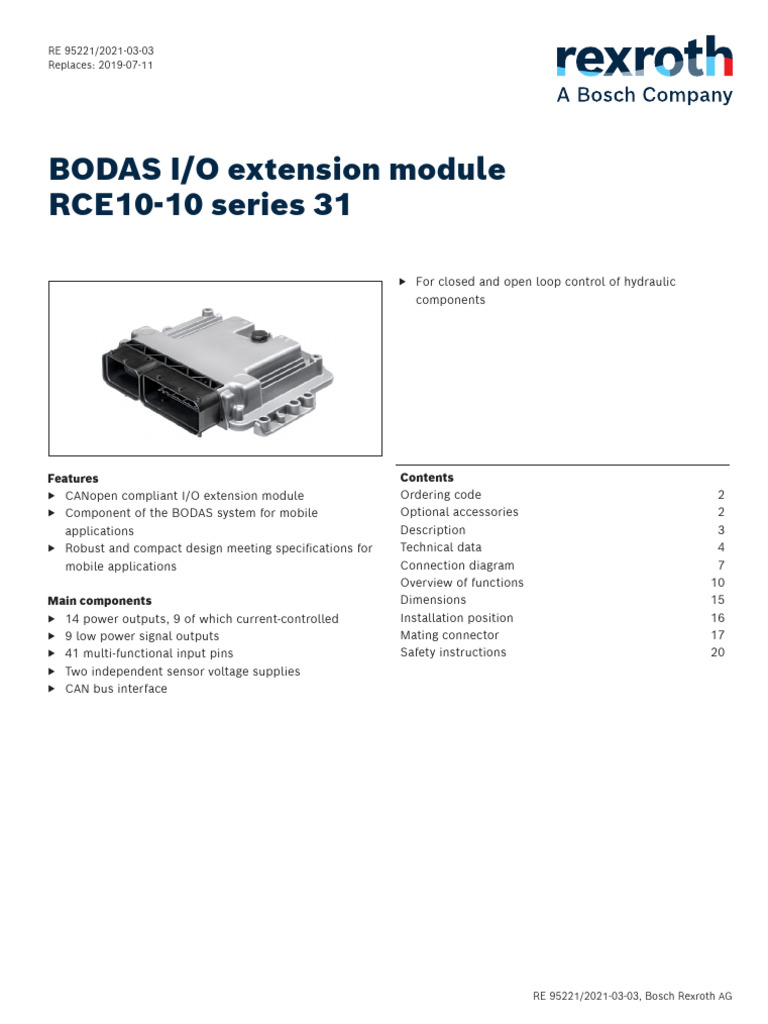 Bodas Extension Module | PDF | Input/Output | Sensor
