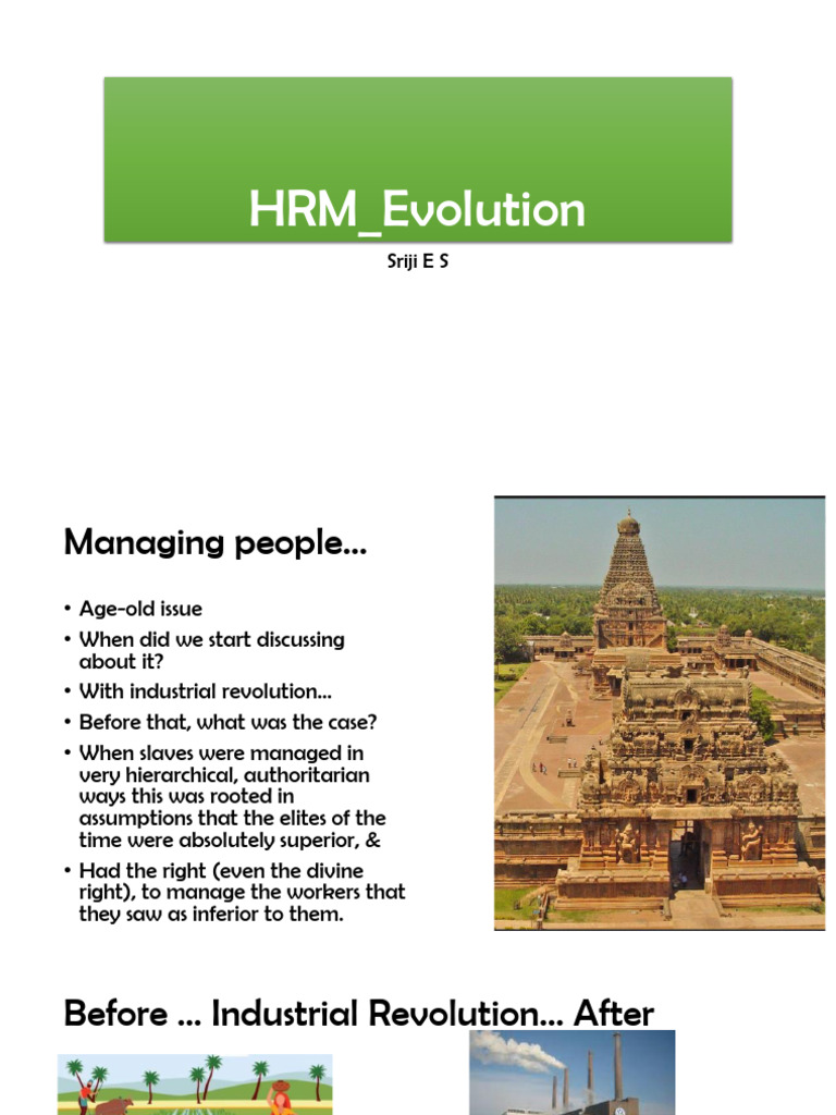 HRM Evolution | PDF | Employment | Trade Union