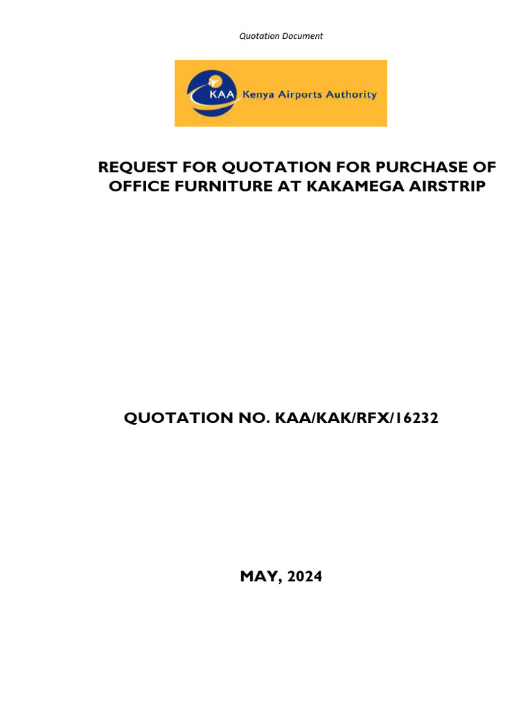 Quotation Document - Office Furniture. KAKAMEGA | PDF | Currency ...