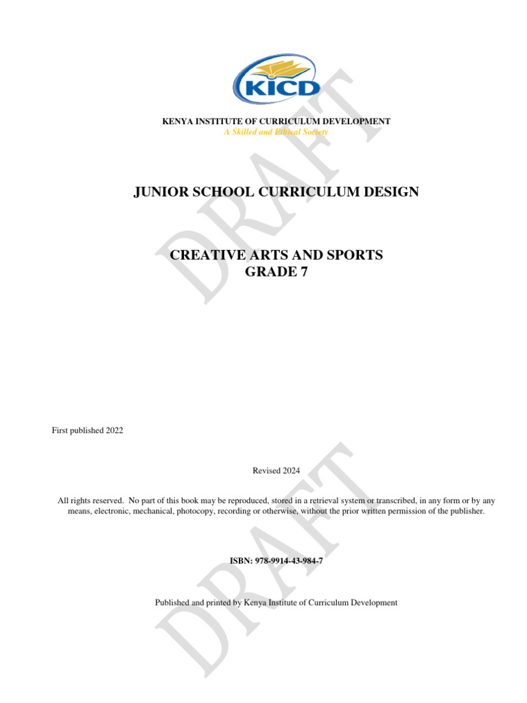 Grade 7 Creative Arts and Sports Curriculum | PDF | Learning | Creativity