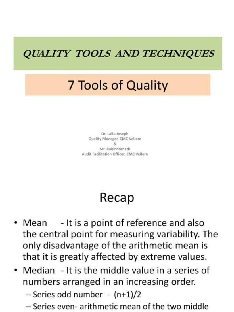 Quality Tools | PDF