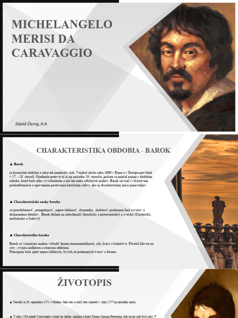 MICHELANGELO MERISI DA CARAVAGGIO. | PDF