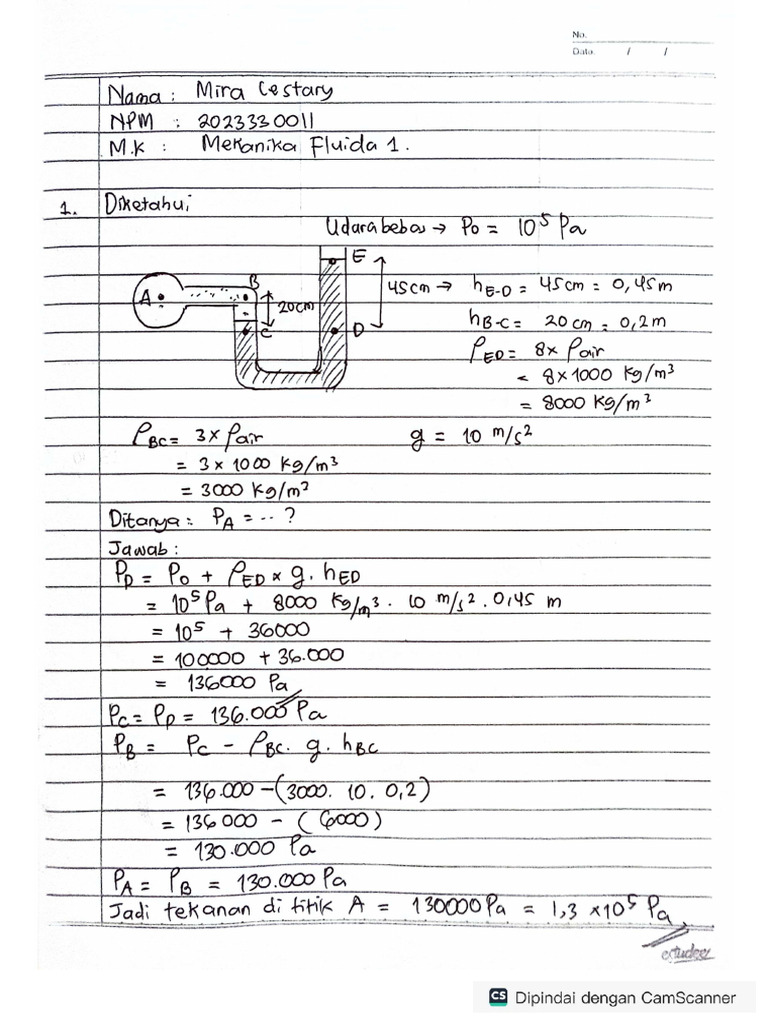 UTS Mekflu 1 - Mira Lestary - 2023330011 | PDF