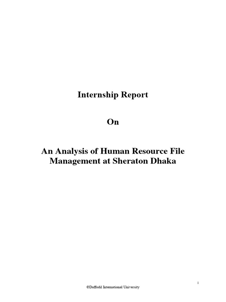HR File Management Analysis at Sheraton | PDF | Human Resources | Human ...