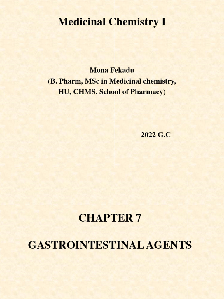 Chapter 7-GI Agents - Handout! | PDF | Stomach | Biology