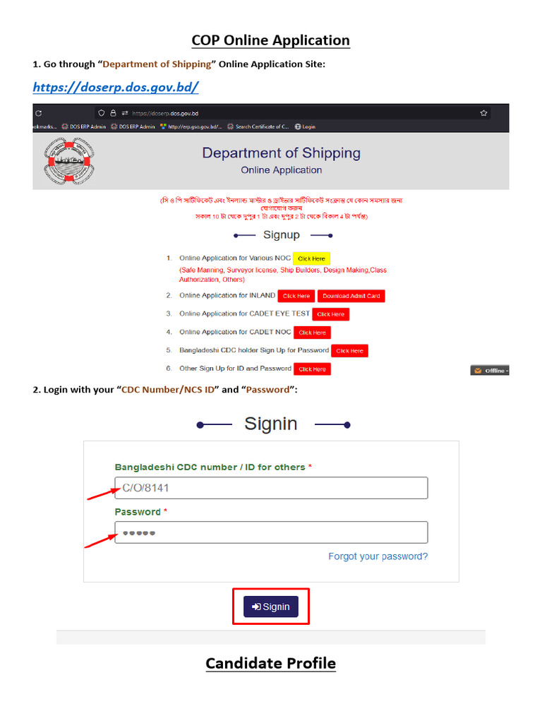 COP Online Application Guide | PDF | Multiple Choice