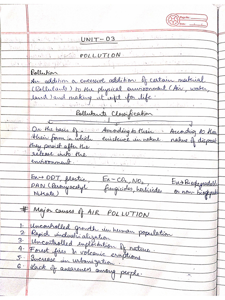 Sustainability of Environment Unit 3 | PDF