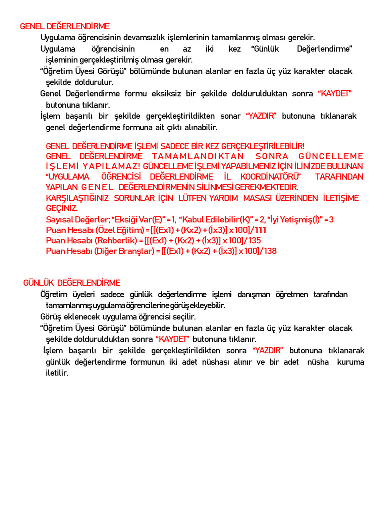 Degerlendirme Nasil Yapilir | PDF