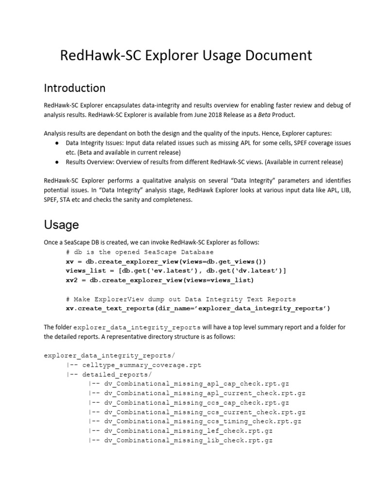 RedHawk-SC Explorer UsageDoc | PDF | Computer Science | Computer Programming