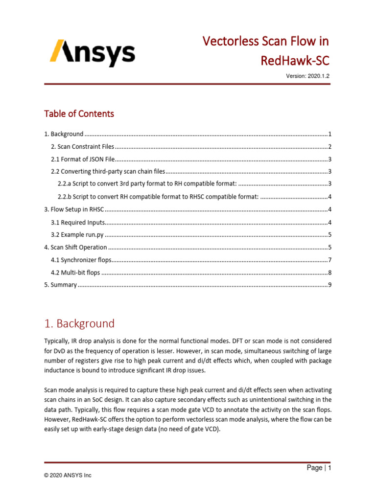 AppNote Vectorless Scan in RedHawk-SC | PDF | Json | Software Engineering