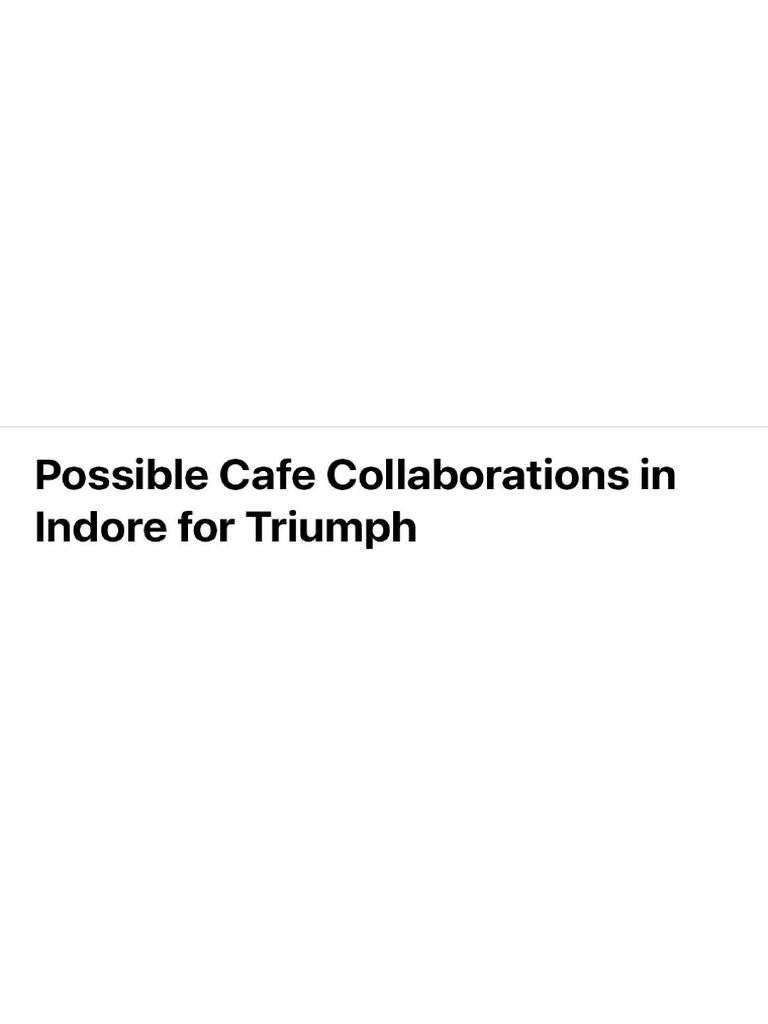 Initial Cafe Collaboration List | PDF