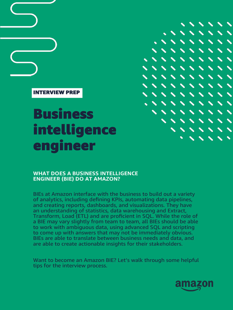 Business Intelligence Engineer Prep | PDF | Analytics | Data