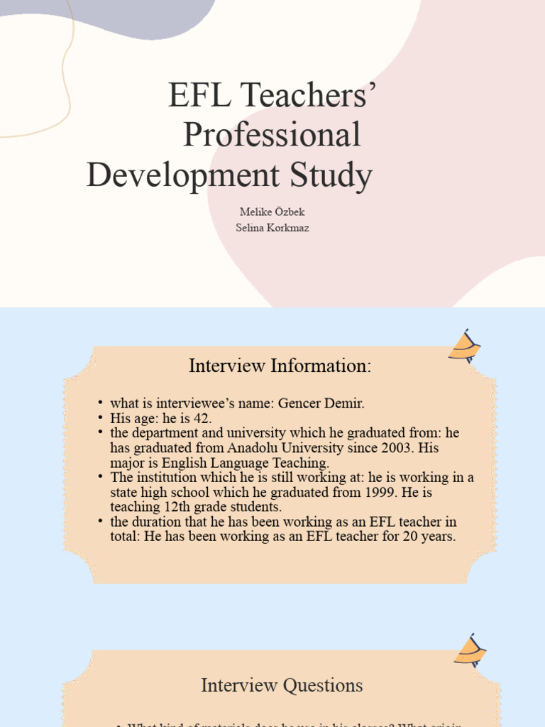 EFL Teacher Development Insights | PDF | English Language | Teachers