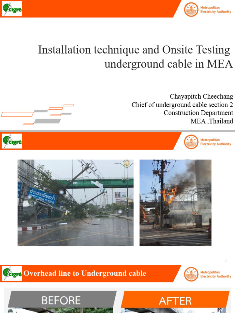 CIGRE AORC Installation Technique and Onsite Testing Underground Cable ...