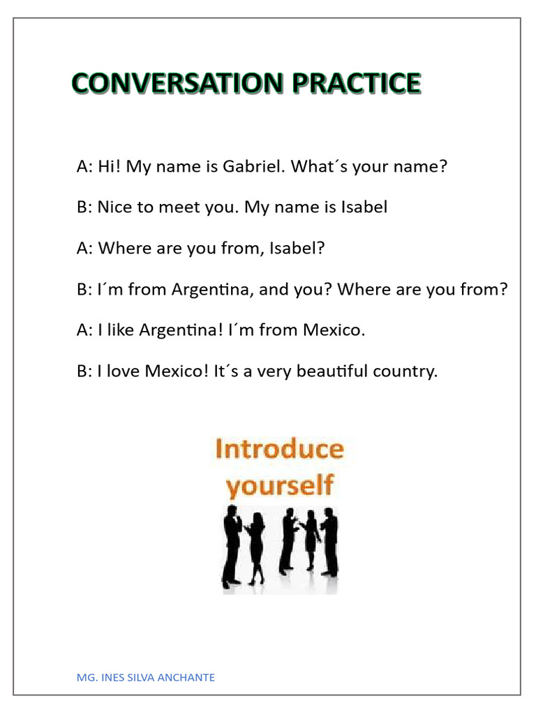 Conversation Practice 1 | PDF