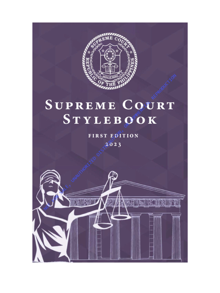 Supreme Court Stylebook Supreme Court of The Philippines | PDF ...