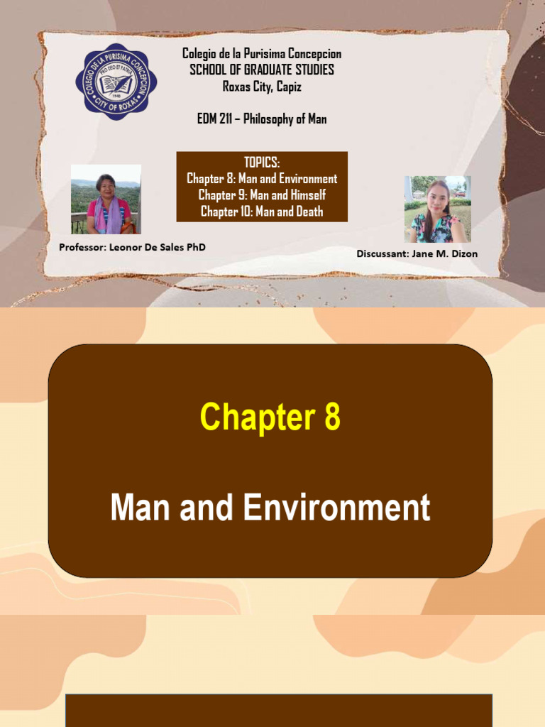 Chapter 8-10 JANE M. DIZON | PDF | Natural Environment | Morality