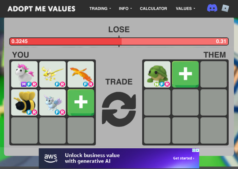Calculator - Adopt Me Values 2 | PDF