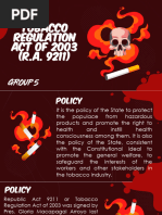 RA 9211 - Tobacco Regulation Act | PDF | Cigarette | Advertising