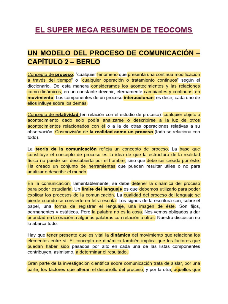 El Super Mega Resumen de Teocoms Modificado | PDF | Comunicación | Radiodifusión