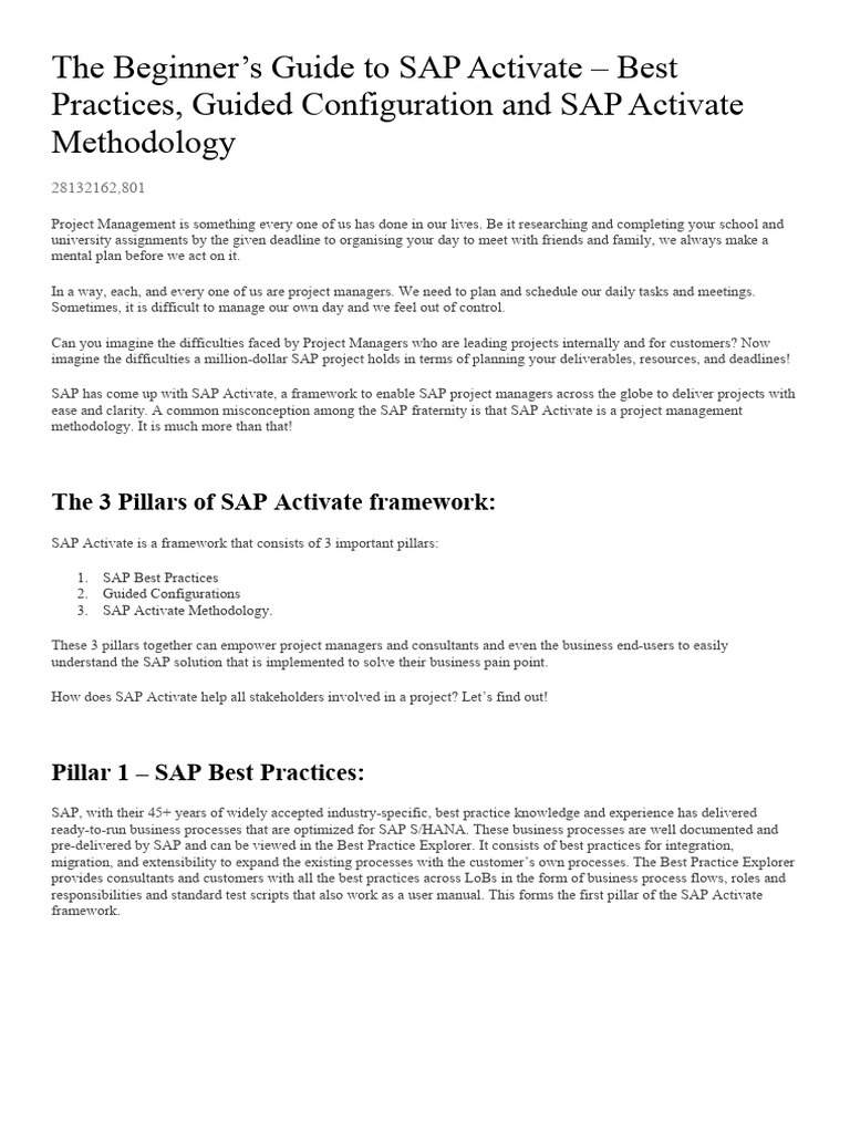 Active Methodology S4 Hana | PDF | Software Development Process | Cloud Computing
