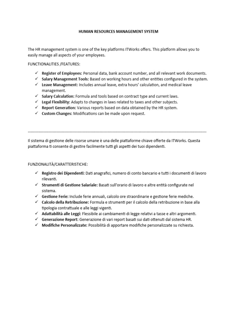 Human Resources Management System | PDF