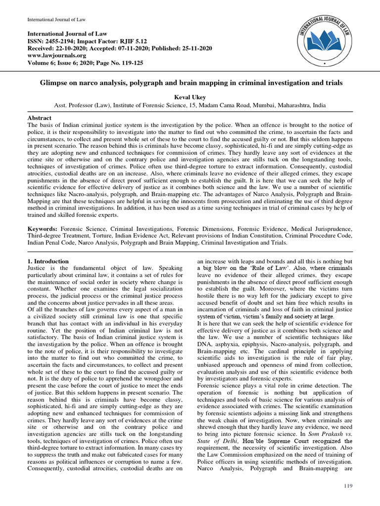 Brain Mapping | PDF | Polygraph | Forensic Science
