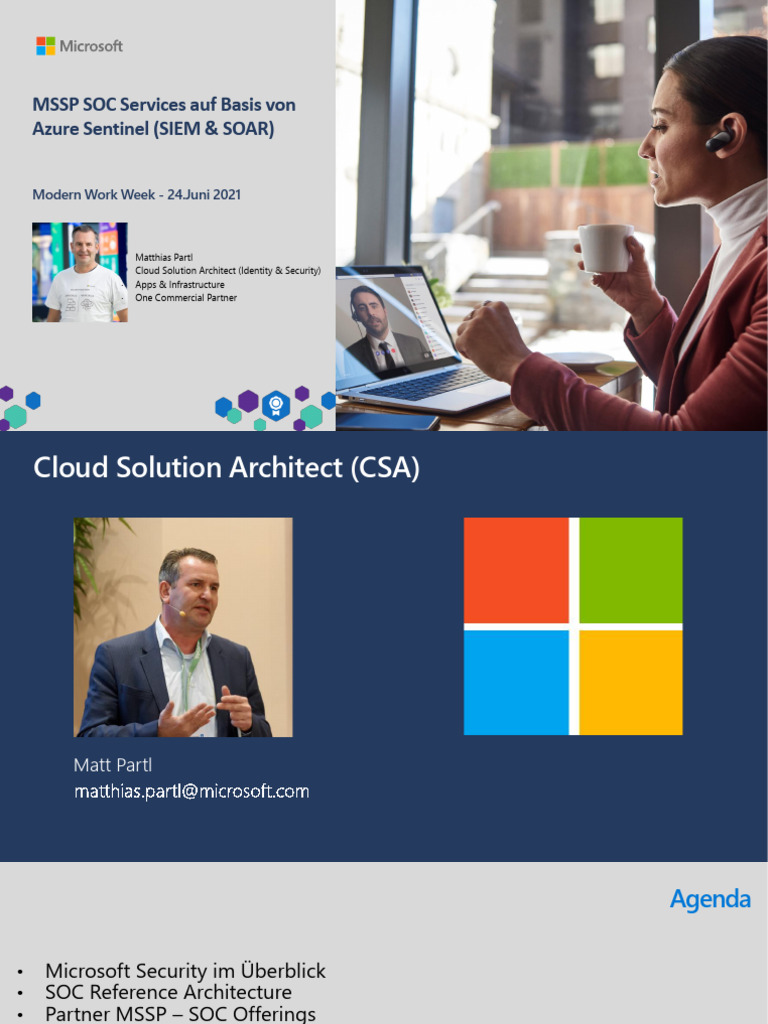 Tag 3 MW Week MSSP SOC Services Auf Basis Von Azure Sentinel 240621 ...